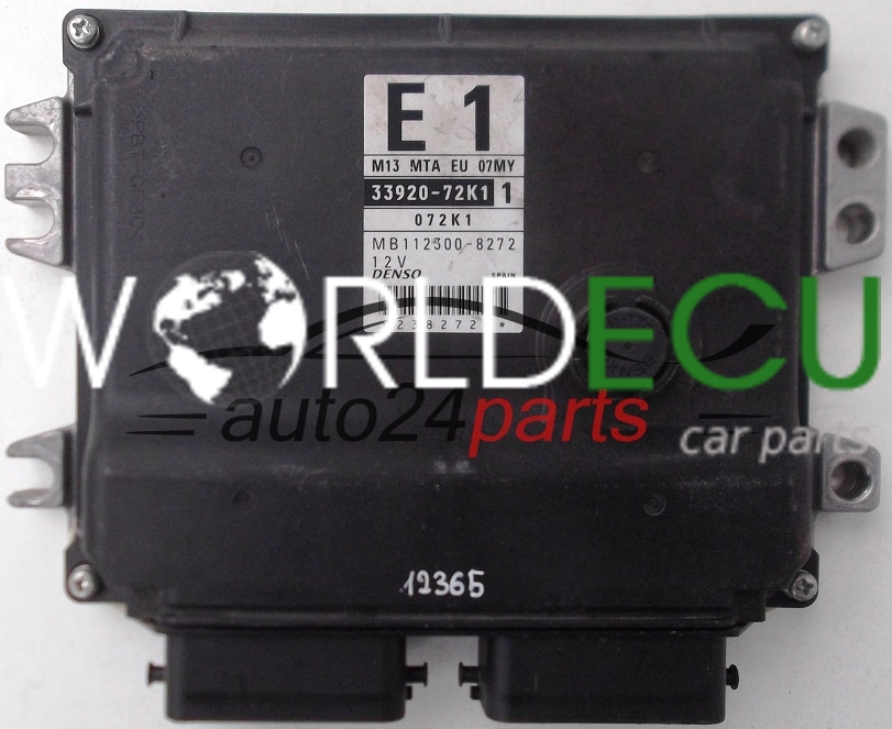 ECU ENGINE CONTROLLER SUZUKI SWIFT 33920-72K1, 3392072K1, MB112500-8272, MB1125008272 - ECU ...