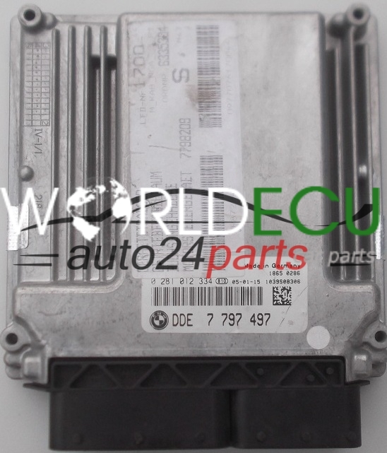 ECU CENTRALITA DE MOTOR BMW SERII 1 E87 120 2.0 DIESEL BOSCH 0281012334, 0 281 012 334, DDE ...
