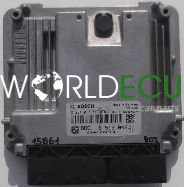 ECU CENTRALITA DE MOTOR BMW E91 BOSCH 0 281 017 517, 0281017517, DDE 8 512 043-01, DDE8512043 ...