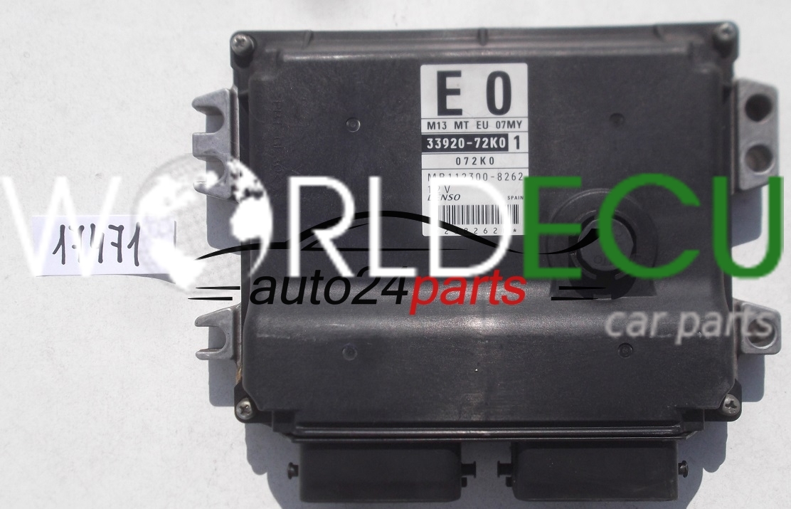 ECU ENGINE CONTROLLER SUZUKI SWIFT 1.3 DENSO MB112300-8262, MB1123008262, 33920-72K0, 3392072K0 ...