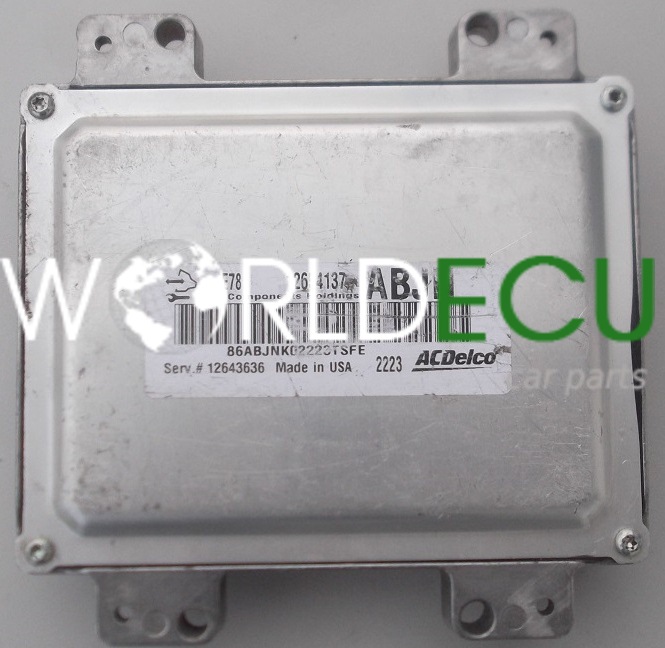 ECU ENGINE CONTROLLER OPEL ASTRA J MOKKA 1.4T ACDelco 12654137 ABJN, 12643636 - ECU Engine ...