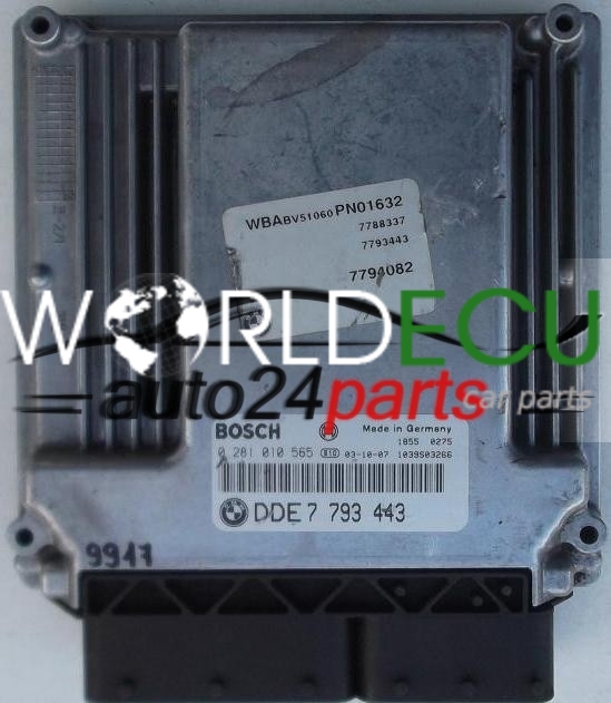 ECU CENTRALITA DE MOTOR BMW E46 320 2.0 D BOSCH 0 281 010 565, 0281010565, DDE7 789 327 ...