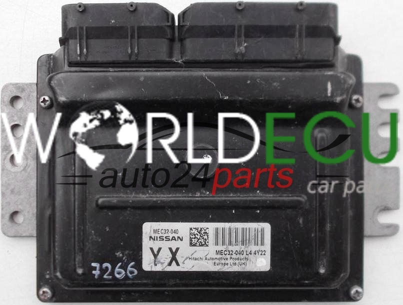 ECU ENGINE CONTROLLER NISSAN MICRA 1.2 MEC32-040 YX, MEC32040, L4 4Y22, L44Y22, MEC32040L44Y22 ...