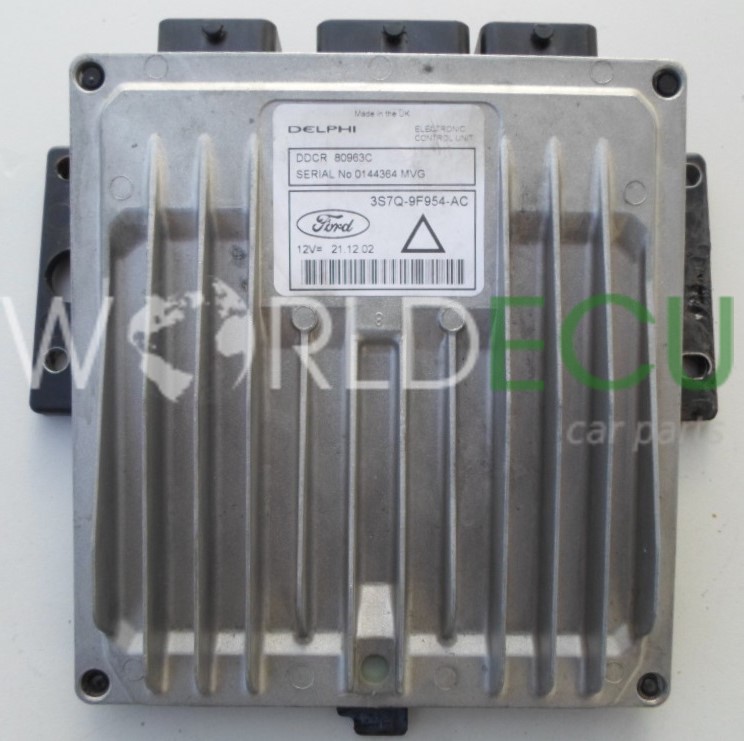 ECU Engine control unit FORD MONDEO 2.0 TDCI Delphi 3S7Q-9F954-AC ...