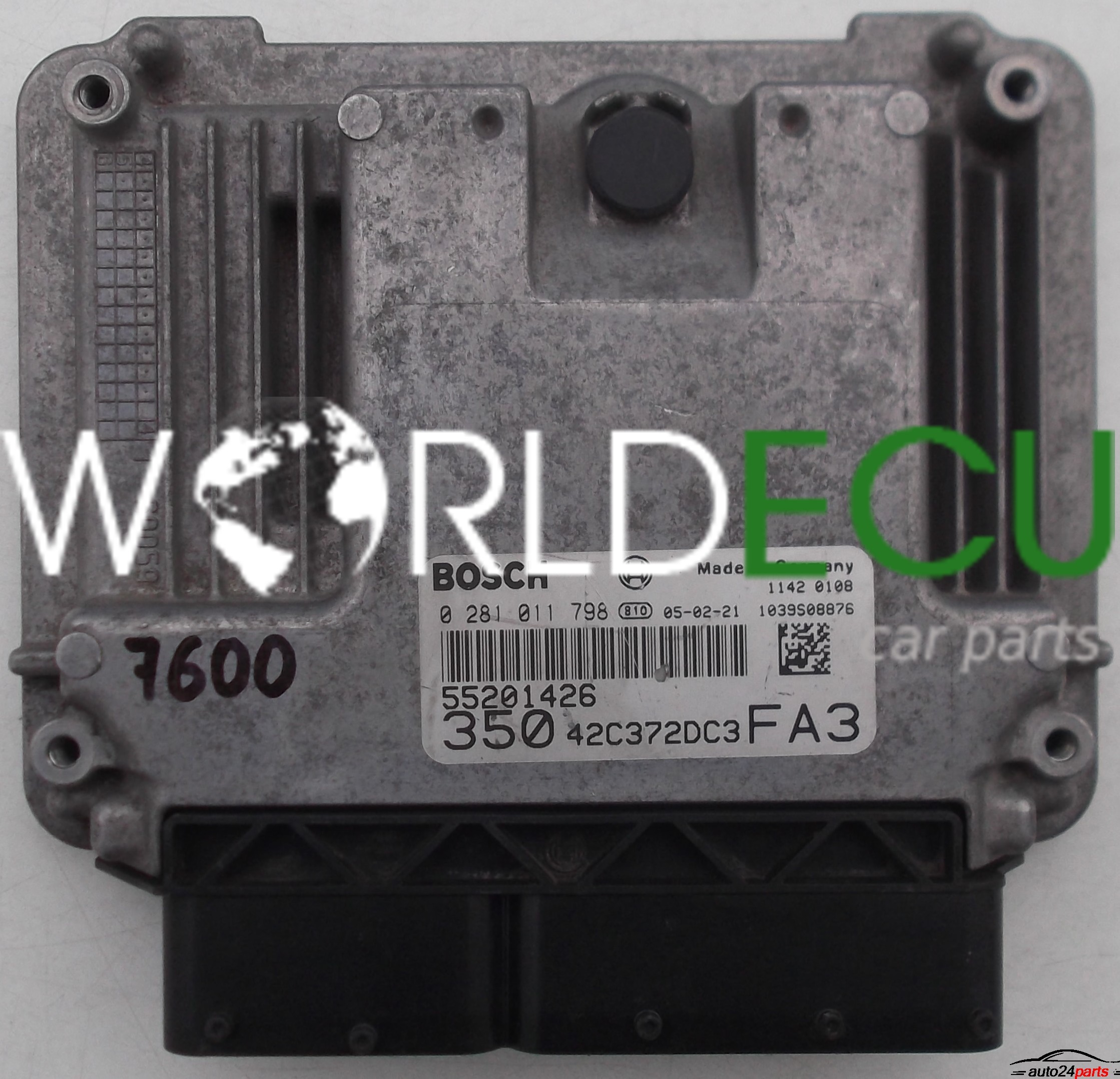 ECU ENGINE CONTROLLER FIAT IDEA 1.9 JTD BOSCH 0 281 011 798, 0281011798 ...
