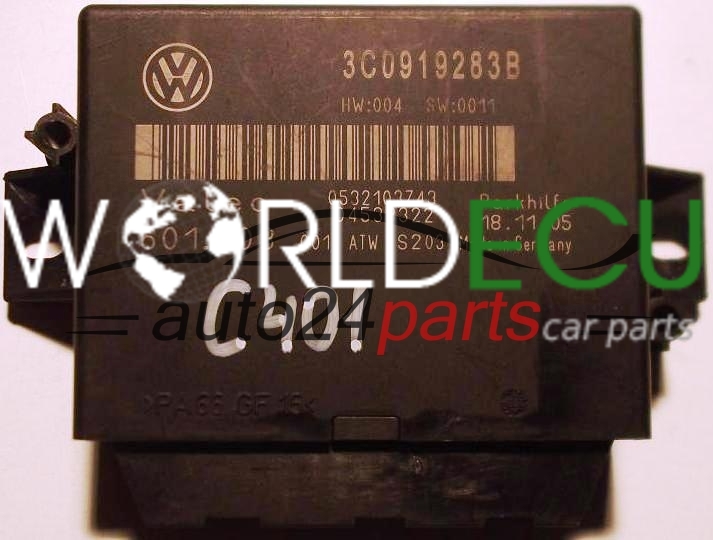 PARKING CENTRAL MODULE PARKHILFE VOLKSWAGEN 3C0919283B, 3C0 919 283 B ...