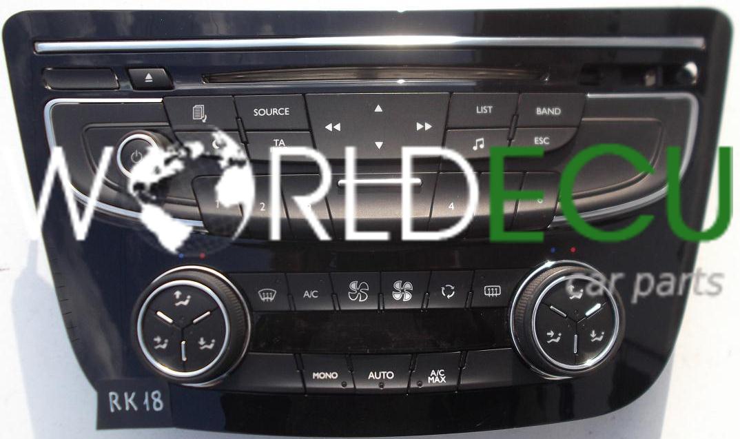 CONTROL PANEL CD RADIO CLIMATRONIC W2 FMUX RFTA 2Z / RNEG CEM0 PEUGEOT ...