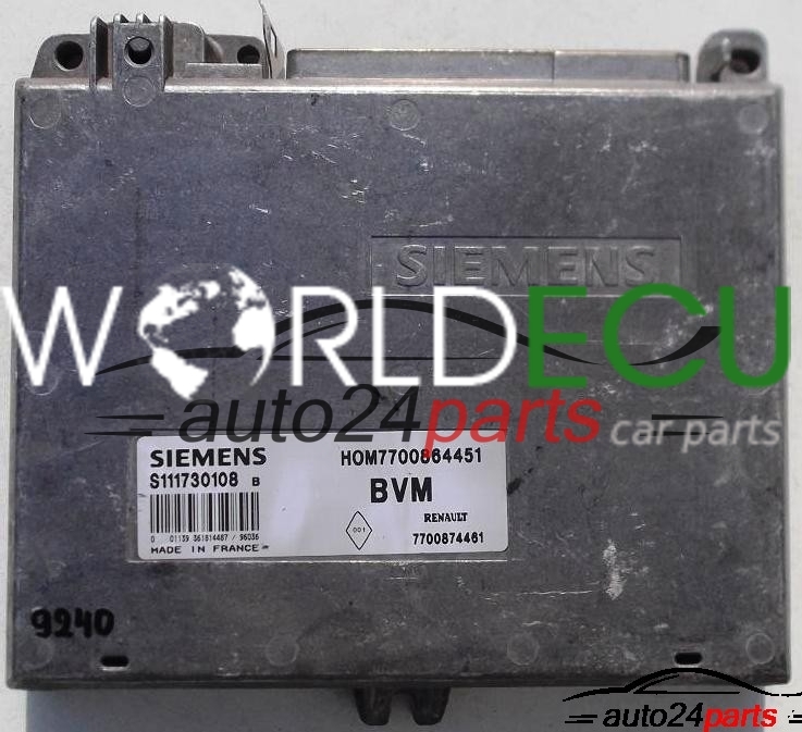 ECU ENGINE CONTROLLER RENAULT MEGANE 1.4, SIEMENS S111730108 B ...