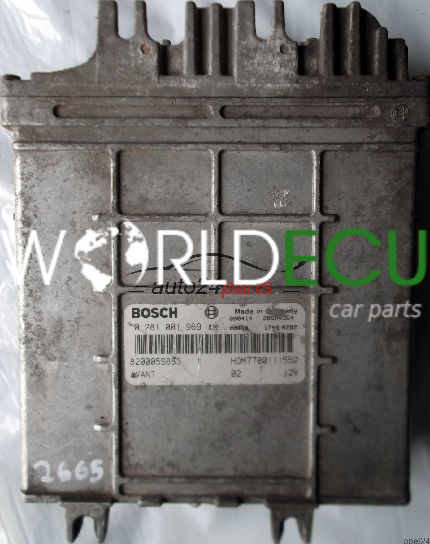 ECU ENGINE CONTROLLER RENAULT MEGANE 1.9 DIESEL BOSCH 0 281 001 969 ...