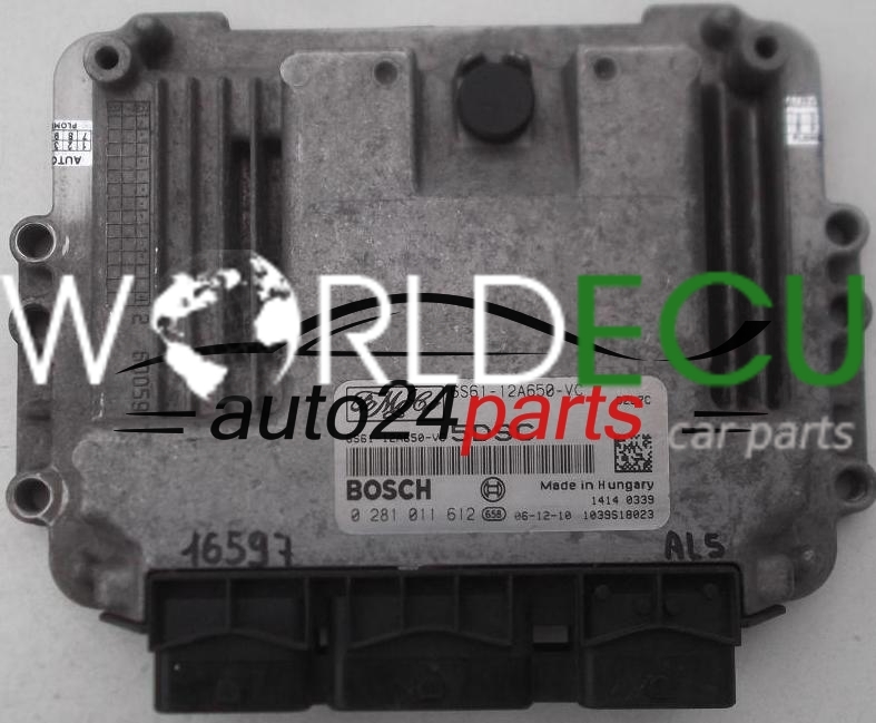ECU ENGINE CONTROLLER FORD FUSION FOCUS 2.0 TDCI BOSCH 0 281 011 612 ...