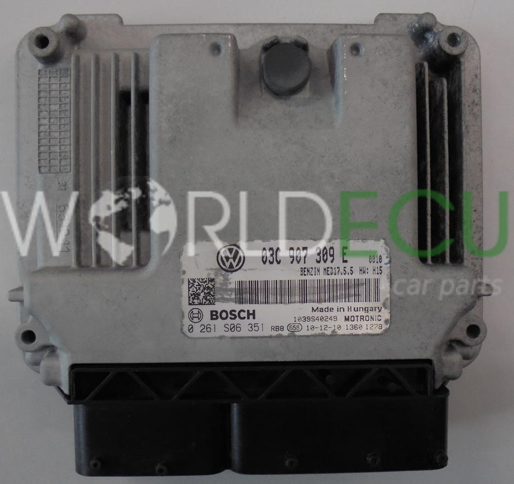 ECU ENGINE CONTROLLER VW VOLKSWAGEN BOSCH 0261S06351, 0 261 S06 351 ...