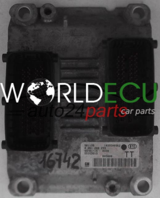 ECU ENGINE CONTROLLER OPEL MERIVA 1.4 Z14XEP BOSCH 0 261 208 255 ...
