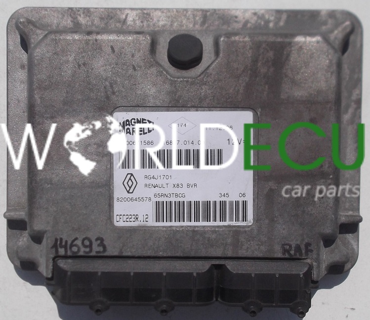 ECU ENGINE CONTROLLER RENAULT MAGNETI MARELLI CFC223R.12, CFC223R12 ...