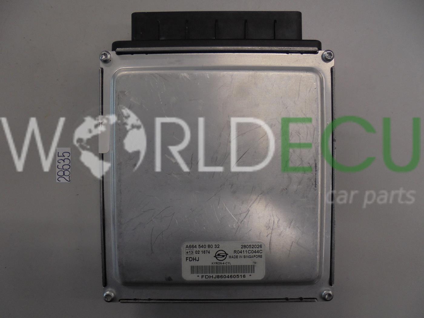 ECU Engine control unit SSANGYONG KYRON A6645408032, A664 540 80 32 ...