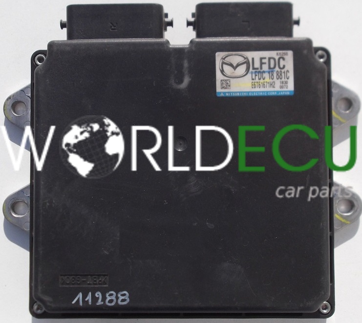 ECU ENGINE CONTROLLER MAZDA 6 2.0 LFDC 18 881C, LFDC18881C, E6T61671H2 ...