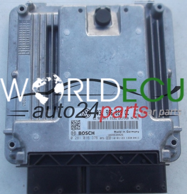 ECU ENGINE CONTROLLER VOLKSWAGEN T5 T6 2.0 TDI BOSCH 0 281 016 376 ...