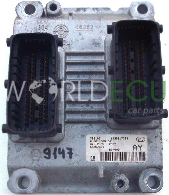 ECU ENGINE CONTROLLER OPEL CORSA D 1.4 Z14XEP 55557935 AY BOSCH ...