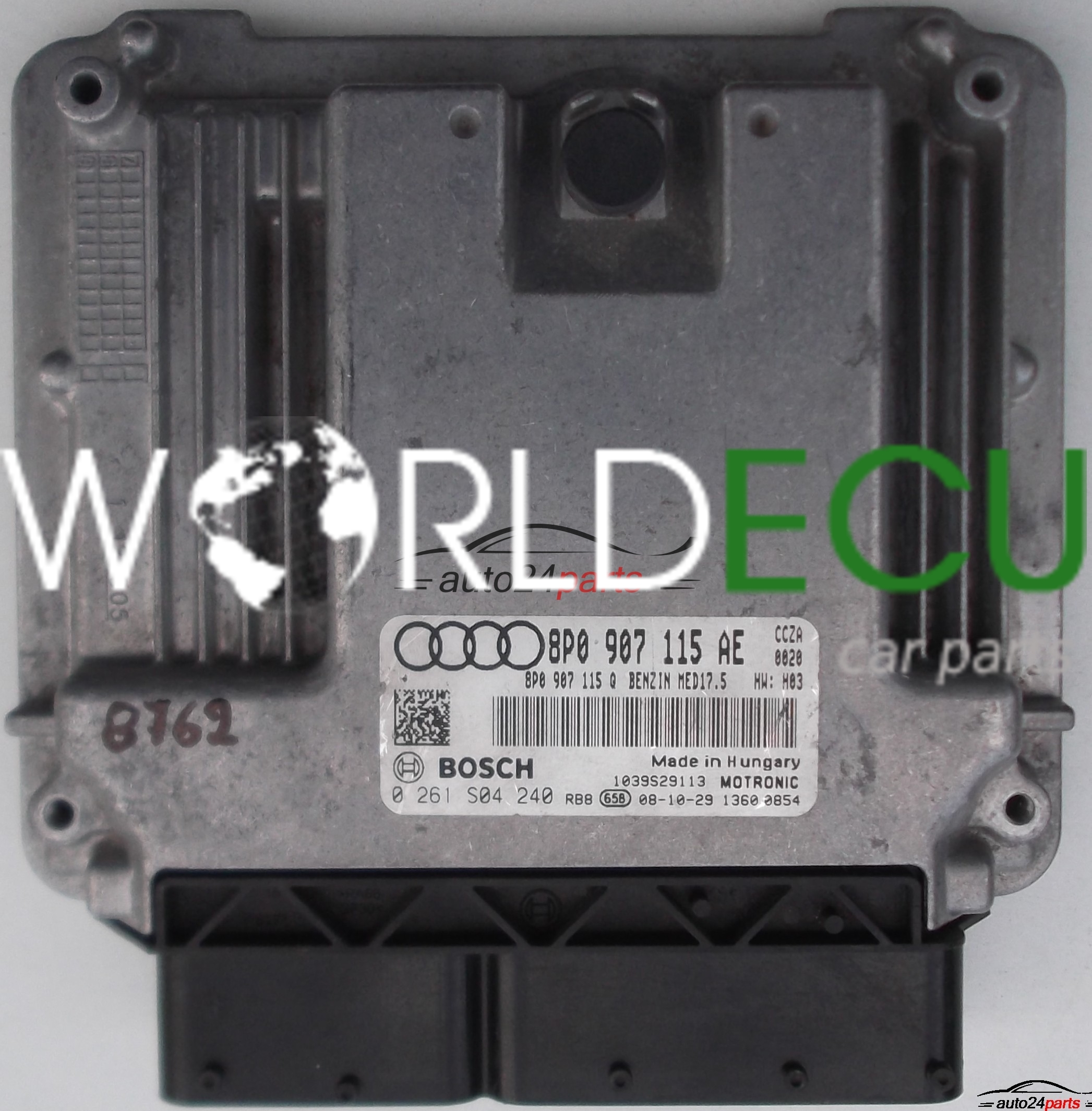 ECU ENGINE CONTROLLER AUDI A3, TT, BOSCH 0 261 S04 240, 0261S04240, 8P0 ...