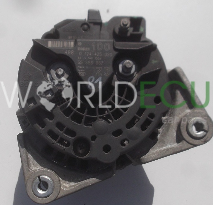 Alternador OPEL ASTRA ZAFIRA BOSCH 0124425020 ZJ 55556067 ZJ, GM ...