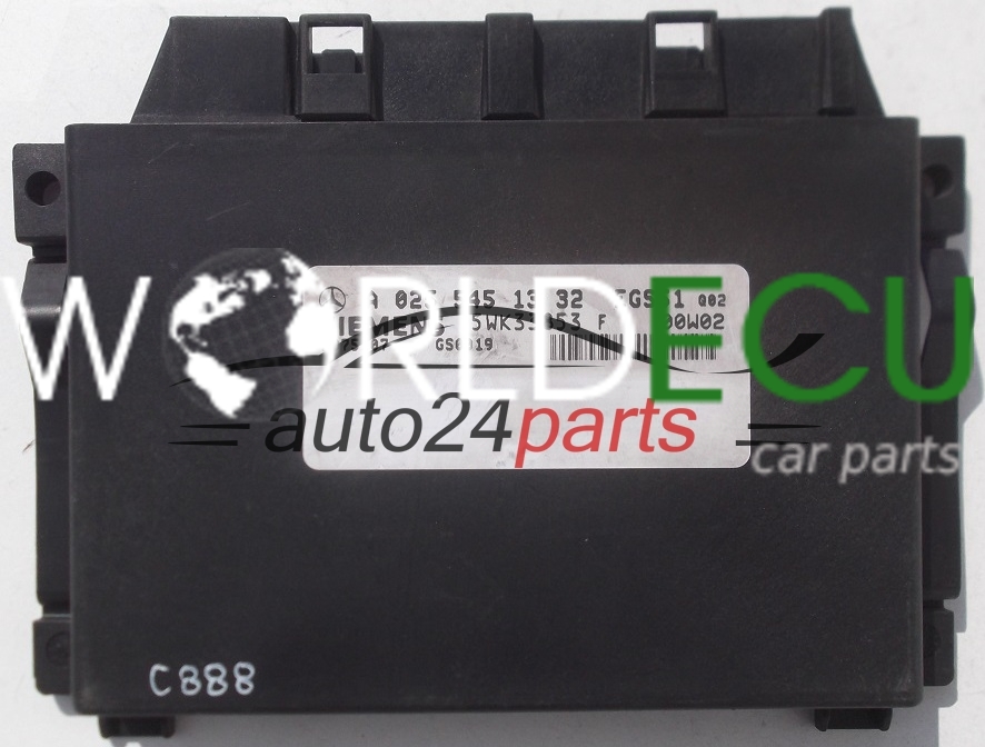 ECU AUTOMATIC GEARBOX MERCEDES SIEMENS 5WK33853 F, 5WK33853F, A 025 545 ...
