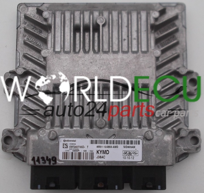 ECU ENGINE CONTROLLER FORD FOCUS CONTINENTAL 5WS40735D-T, 5WS40735DT ...