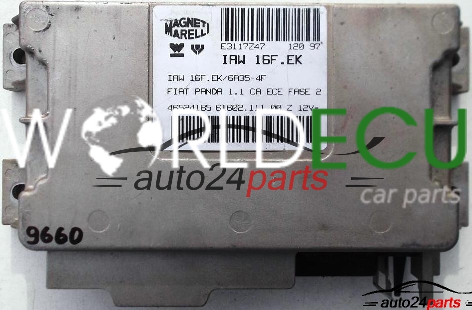ECU ENGINE CONTROLLER FIAT PANDA UNO 1.1, IAW 16F.EK, IAW16FEK, IAW 16F ...