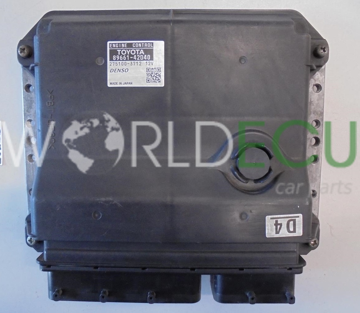 ECU Engine control unit TOYOTA RAV4 2.0 D4 89661-42D40, 8966142D40 ...