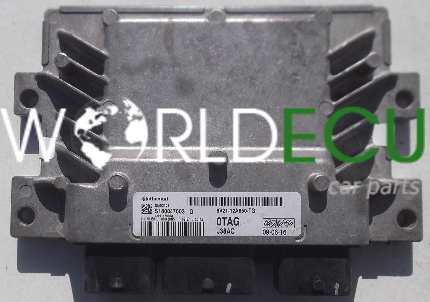 ECU ENGINE CONTROLLER FORD FIESTA 1.4 CONTINENTAL S180047003 G ...