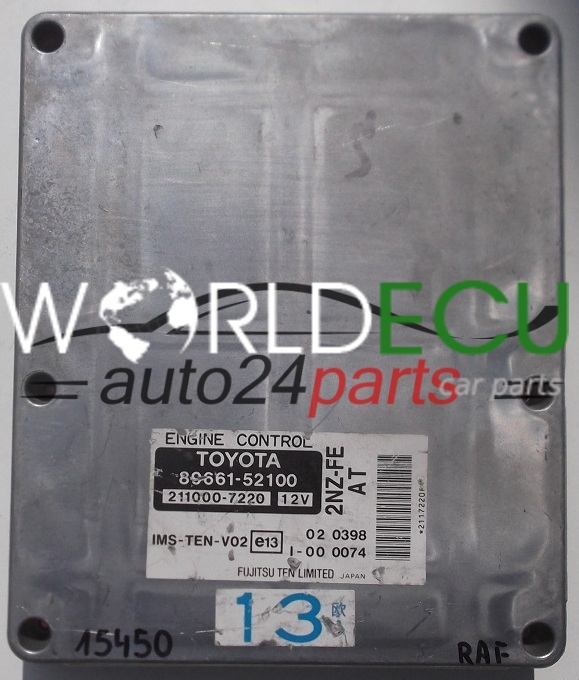 ECU ENGINE CONTROLLER TOYOTA FUJITSU 211000-7220, 2110007220, 89661 ...