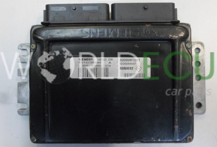 ECU Engine control unit RENAULT CLIO 1.4 SIEMENS S110130334 A ...