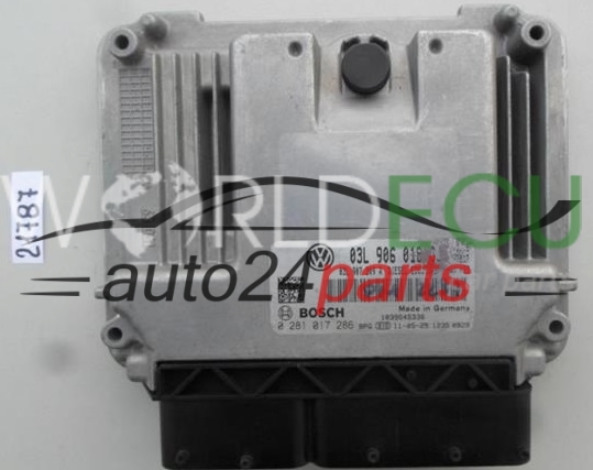 ECU Engine control unit VW VOLKSWAGEN JETTA BOSCH 0 281 017 286 ...