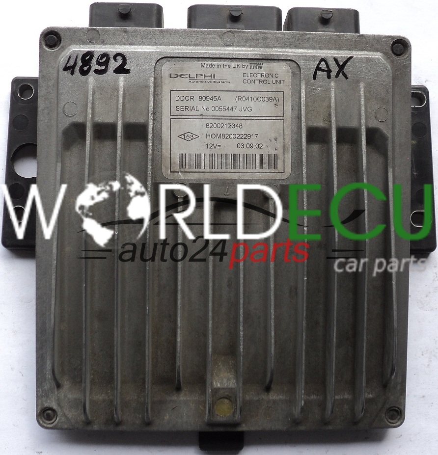 ECU ENGINE CONTROLLER RENAULT CLIO 1.5 DCI DDCR 80945A, R0410C039A ...