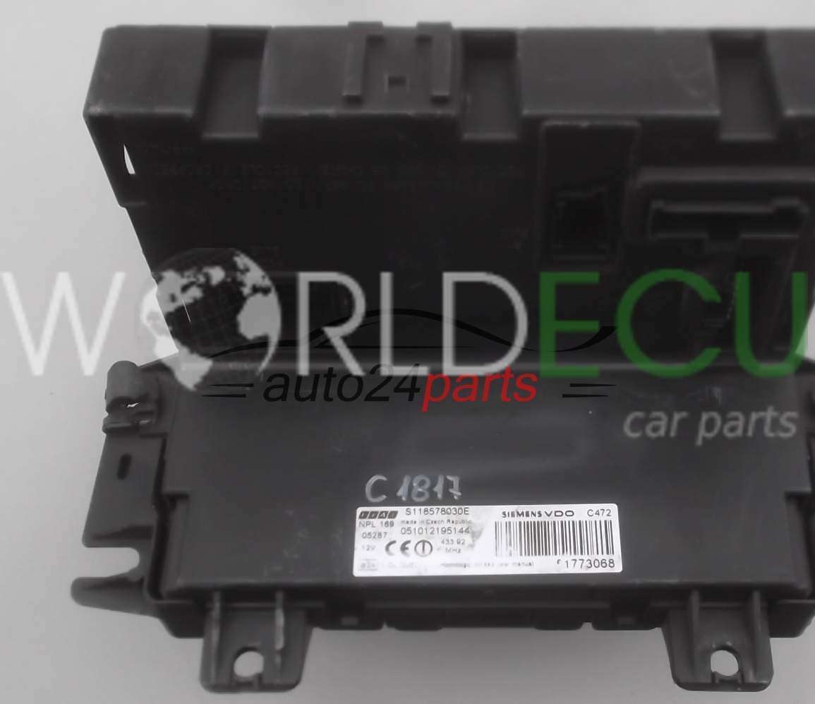 COMFORT CONTROL MODULE BSI BSM FIAT SIEMENS S118578030E - COMFORT ...