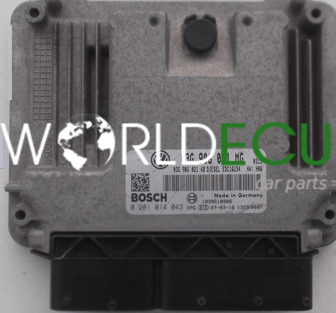 ECU ENGINE CONTROLLER VW VOLKSWAGEN TOURAN 1.9 TDI 03G906021MG, 03G 906 ...