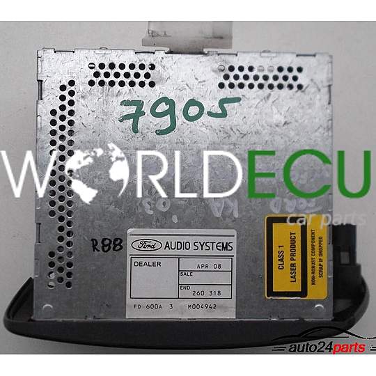RADIO CD 6000 CD TUNER LHD RDS EON FORD 3S51-18C815-CA / 3S5118C815CA ...