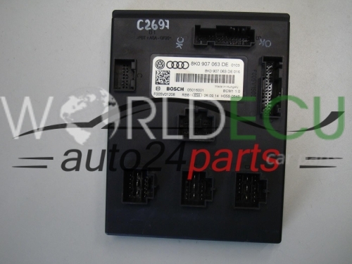 COMFORT CONTROL MODULE BSI BSM AUDI 8K0 907 063 DE, 8K0907063DE, BCM1 ...