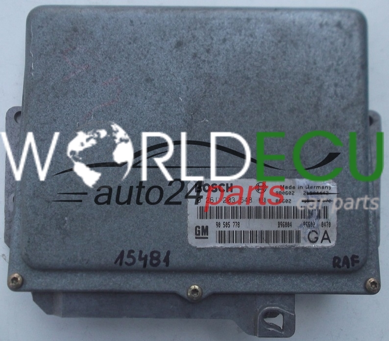 ECU ENGINE CONTROLLER OPEL BOSCH 0 261 203 548, 0261203548, 90 505 778 ...