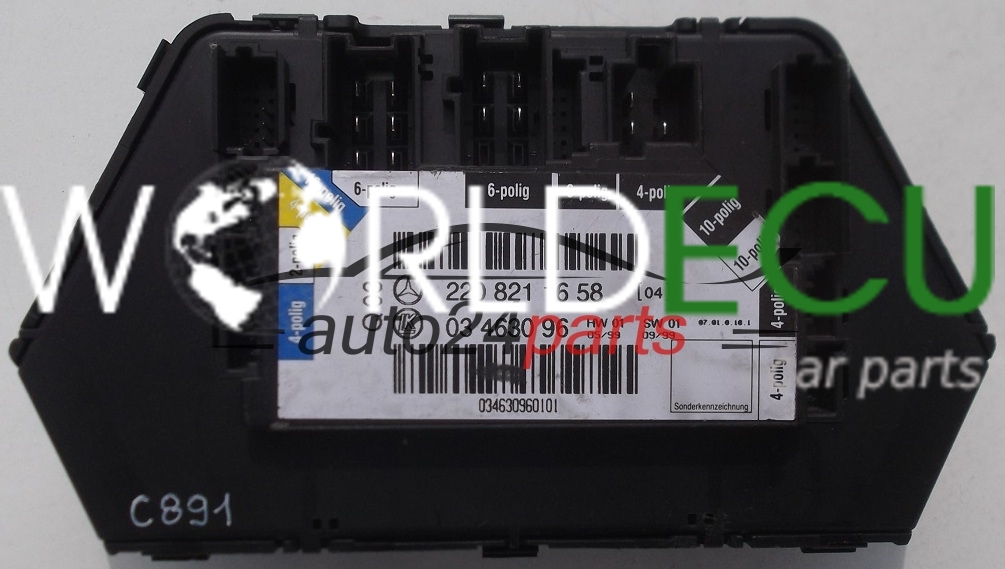 COMFORT CONTROL MODULE DOOR MERCEDES 220 821 16 58, 2208211658, 03 4630 ...
