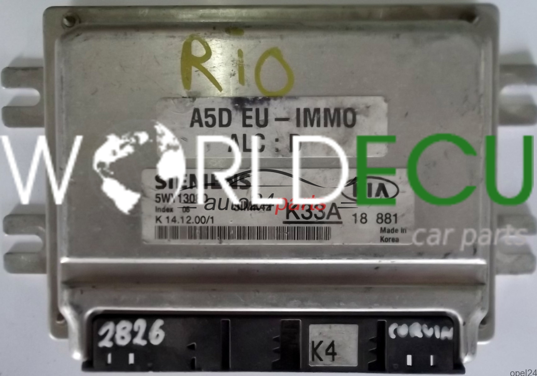 ECU ENGINE CONTROLLER KIA RIO 1.5 A5D SIEMENS 5WY1308D SIMK42 K33A 18 ...