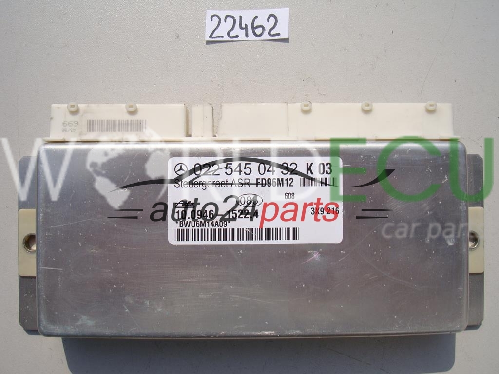 ECU ABS ESP CONTROL MODULE ASR MERCEDES SLK 022 545 04 32, 0225450432 ...