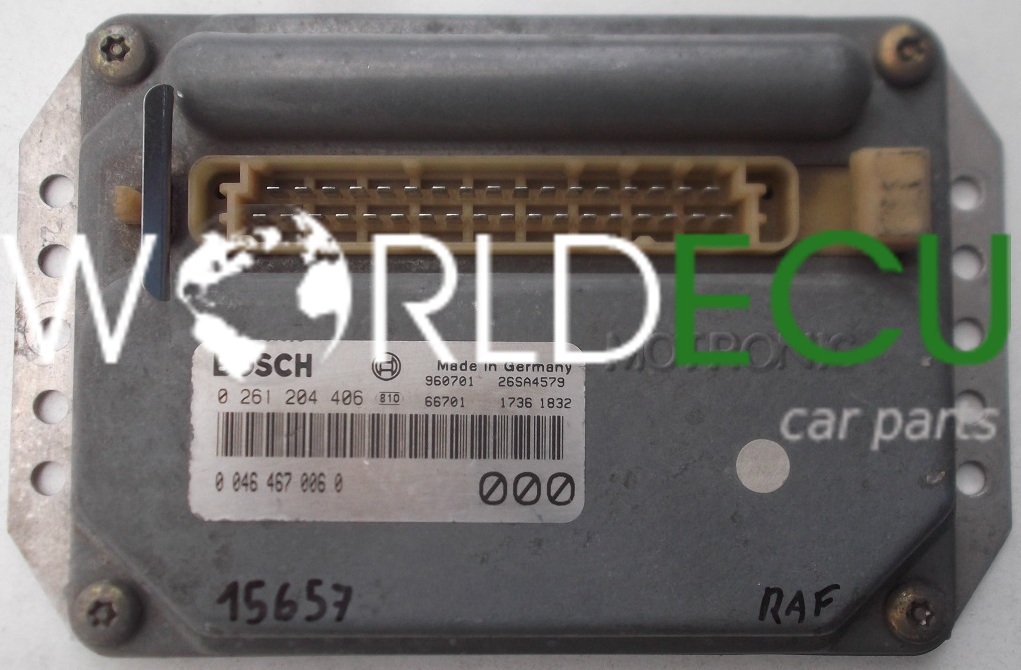 ECU ENGINE CONTROLLER FIAT BOSCH 0 261 204 406, 0261204406, 0 046 467 ...