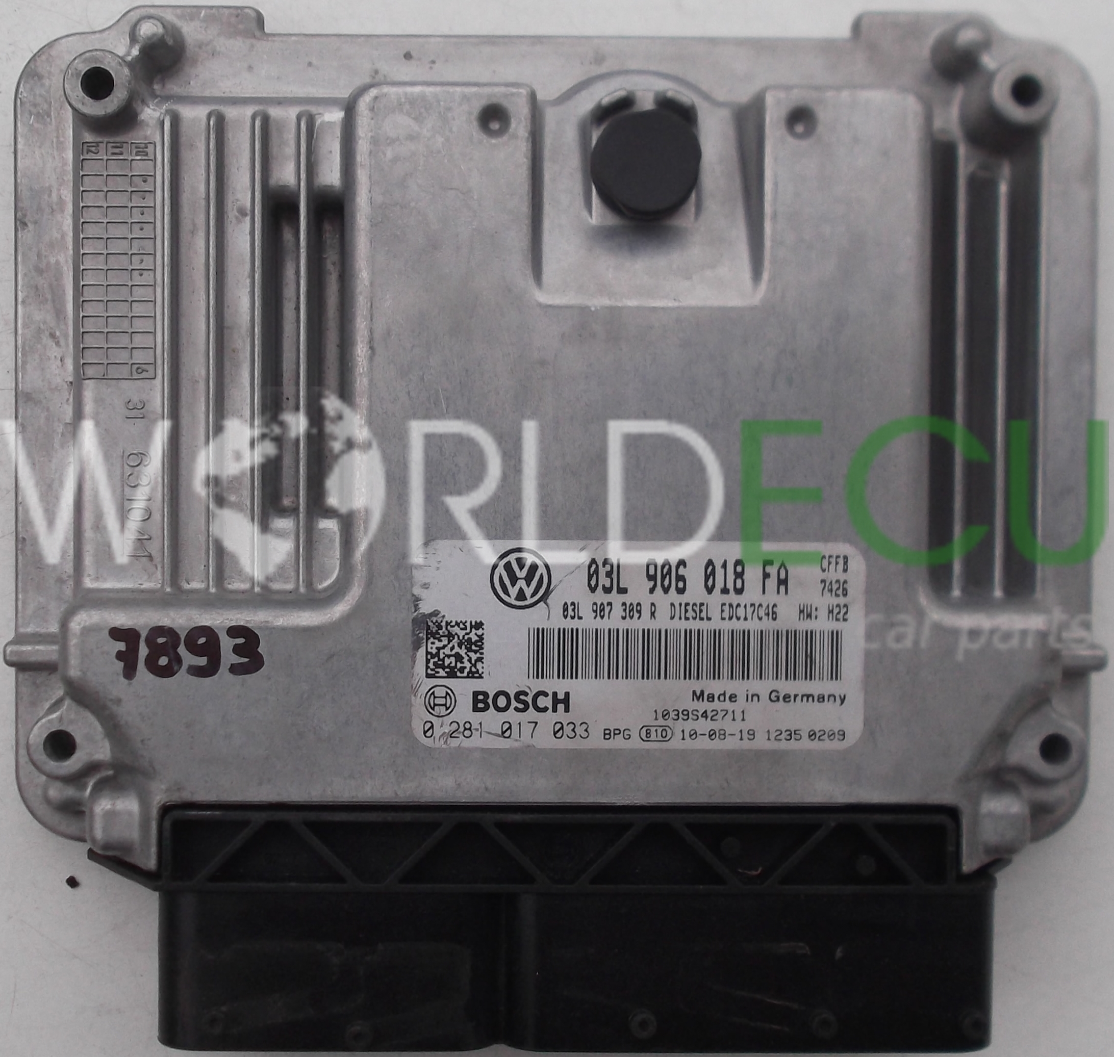 ECU ENGINE CONTROLLER VW VOLKSWAGEN TIGUAN 2.0 TDI 03L906018FA, 03L 906 ...