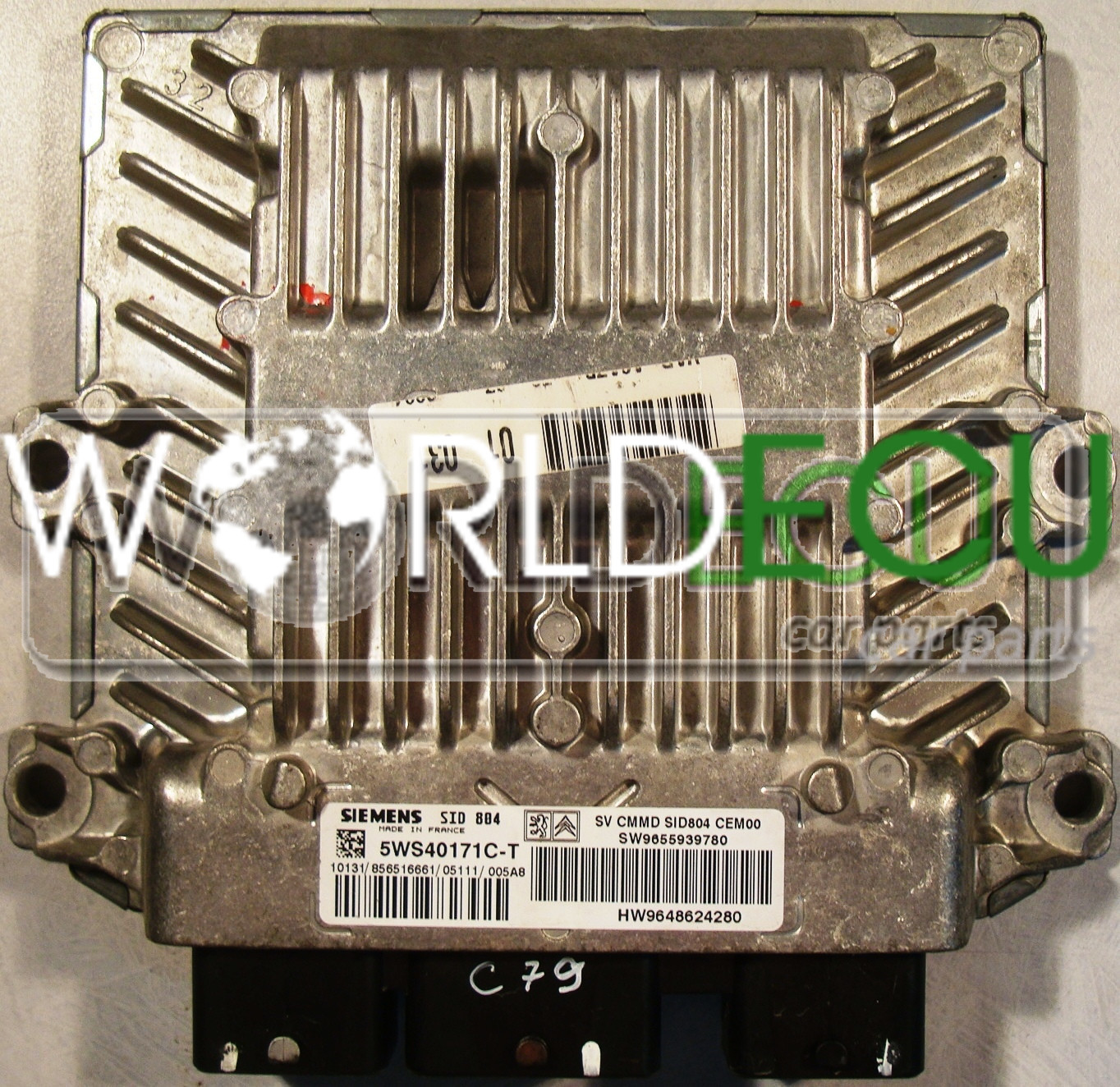 ECU ENGINE CONTROLLER CITROEN C1 PEUGEOT 5WS40171C-T / 9655937980 / ...