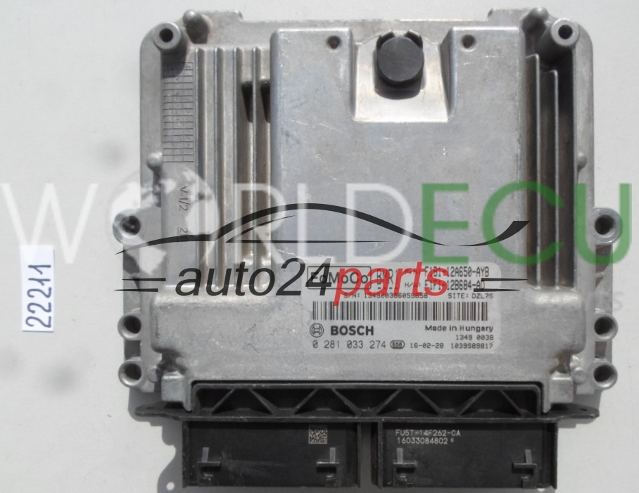 ECU Engine control unit FORD 1.5 TDCI BOSCH 0 281 033 274, 0281033274 ...
