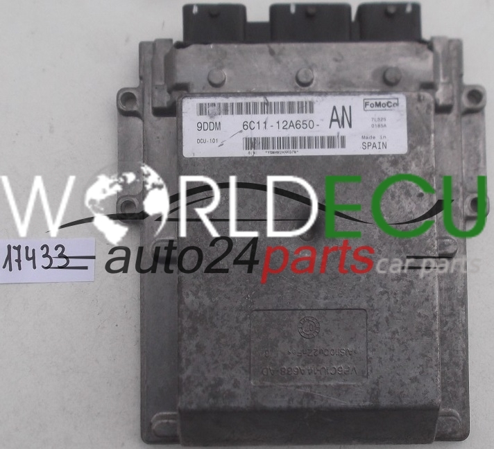 ECU ENGINE CONTROLLER FORD TRANSIT 2.4 TDCI FoMoCo 6C11-12A650-AN ...
