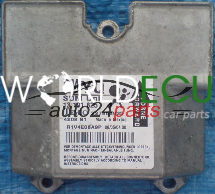 ECU AIRBAG OPEL ASTRA H 13 191 825 YQ, 13191825 YQ, 93182856, 6235401 ...