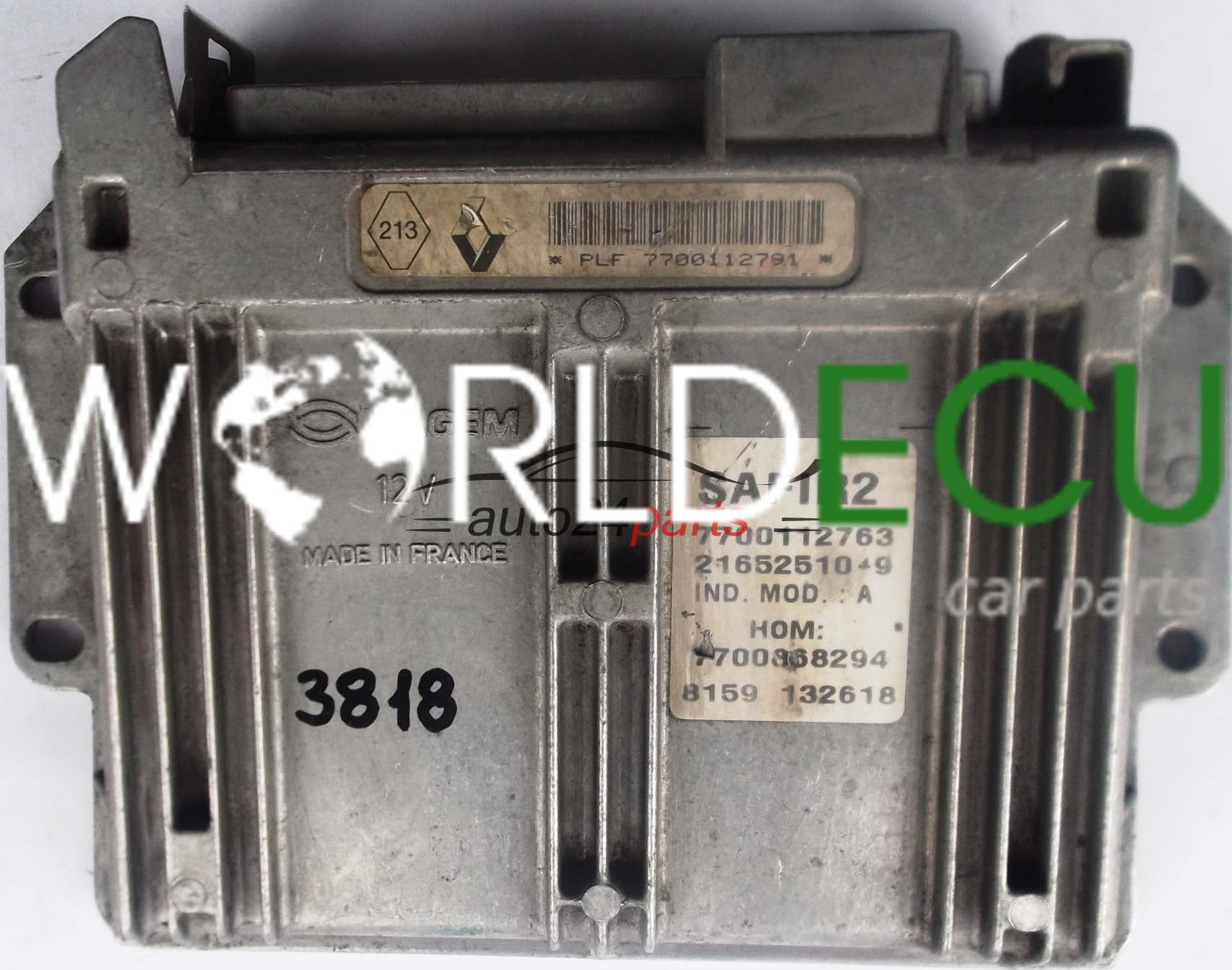 ECU ENGINE CONTROLLER RENAULT CLIO 1.2 21652510-9 7700112791 7700112763 ...