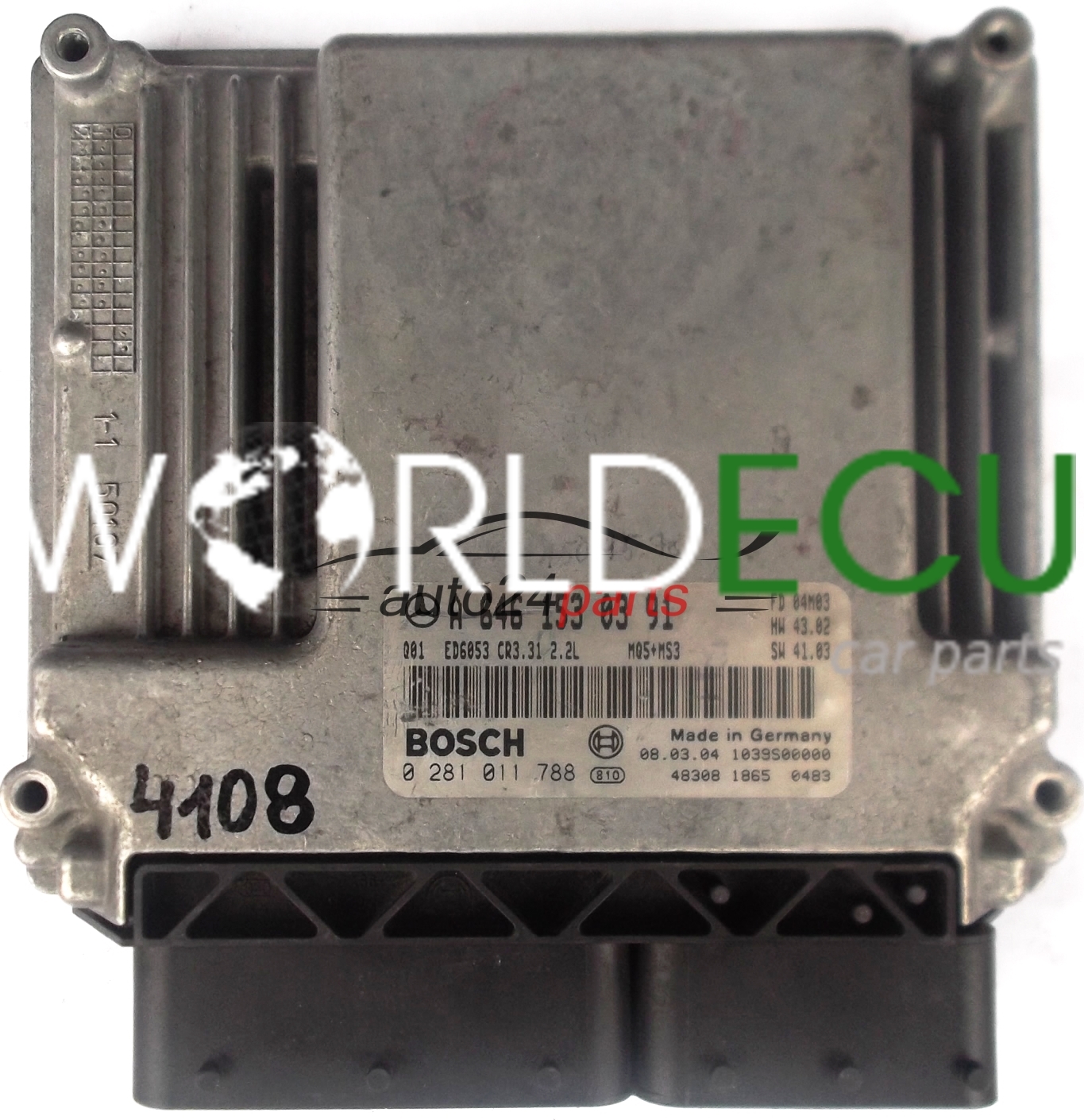 ECU CENTRALITA DE MOTOR MERCEDES W203 C200 2.2 CDI A6461530391 ...