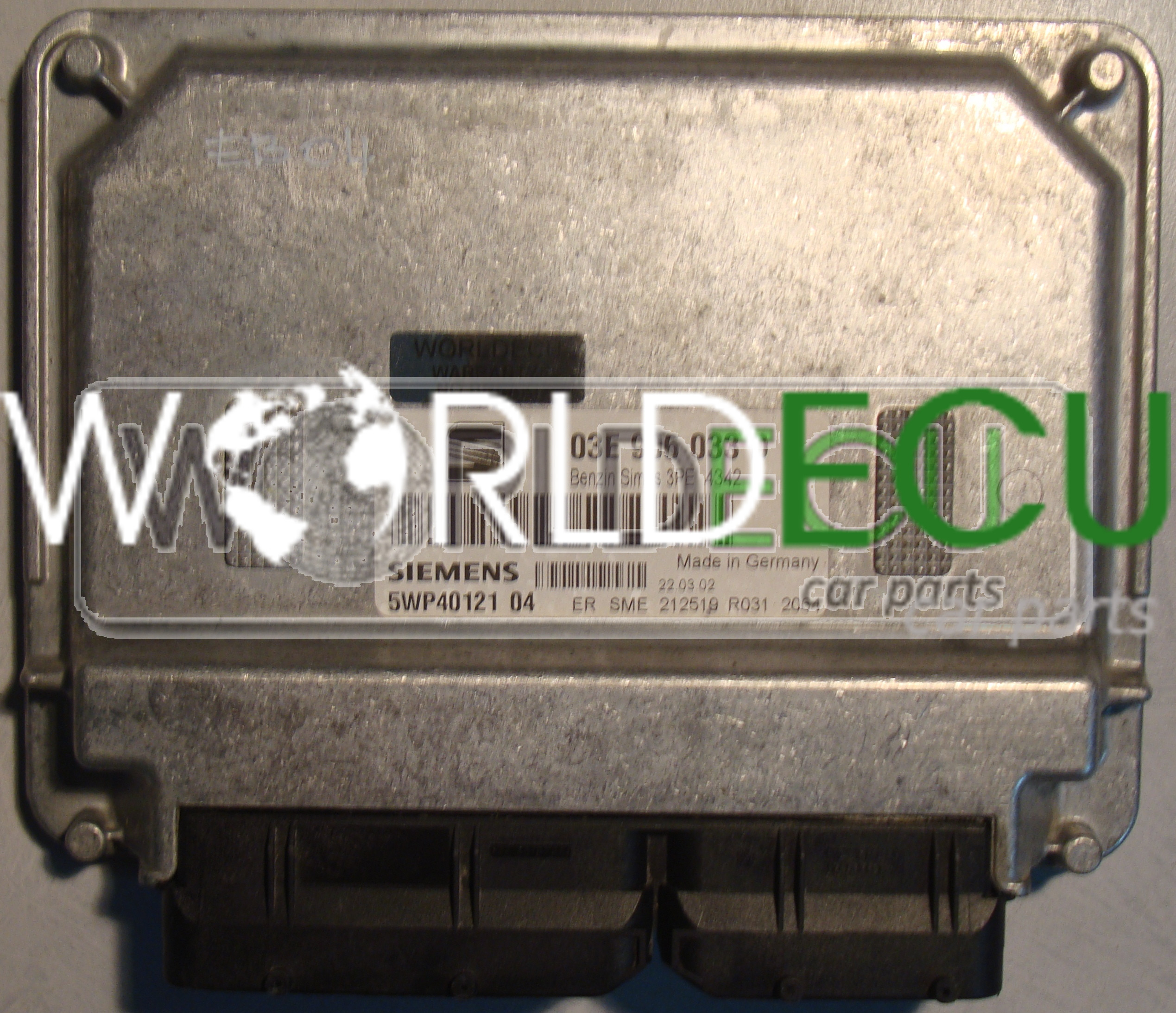 ECU ENGINE CONTROLLER SIEMENS 5WP4012104 / 5WP40121 04 / 03E906033D ...