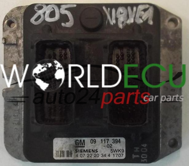 ECU ENGINE CONTROLLER OPEL ASTRA VECTRA ZAFIRA SIEMENS 5WK9 1707 ...